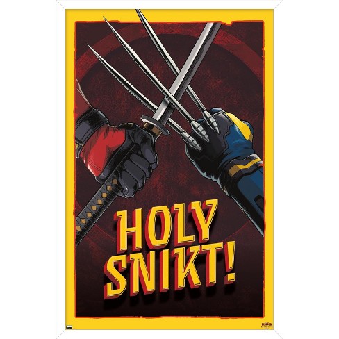 Trends International Marvel Deadpool & Wolverine - Holy Snikt! Framed ...