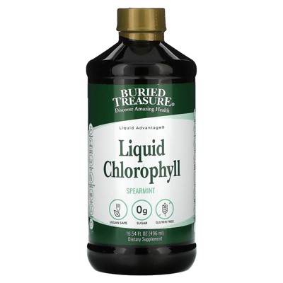 Buried Treasure Liquid Chlorophyll 100 mg Dietary Supplement, Energy ...