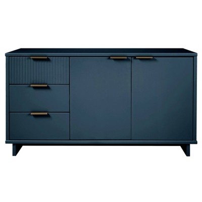 55.07" Granville Modern 3 Drawer Sideboard Midnight Blue - Manhattan ...