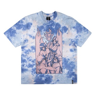 Bleach Team Ichigo Crew Neck Short Sleeve Tie-dye T-shirt-xs : Target