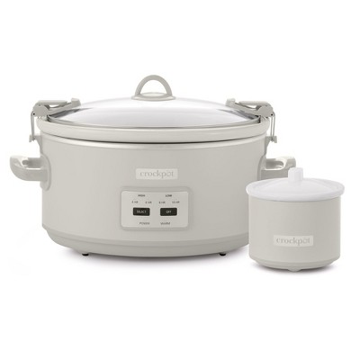 Megachef 8 Liter Slow Cooker With Mini 0.6 Liter Warmer : Target