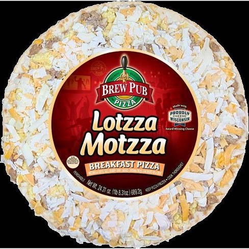 Brew Pub Lotzza Motzza Breakfast Frozen Thin Crust Pizza - 24.31oz : Target