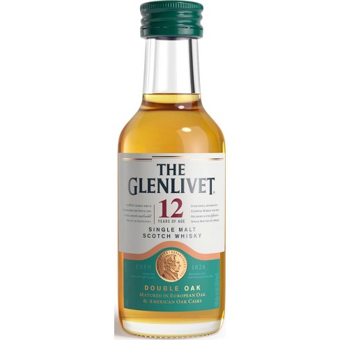 The Glenlivet 12yr Double Oak Single Malt Scotch Whisky - 50ml Bottle : Target