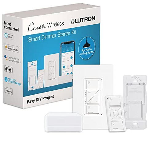 Lutron Caséta Wireless Smart Lighting Dimmer Switch Starter Kit With Caséta Smart Hub And Pico ...