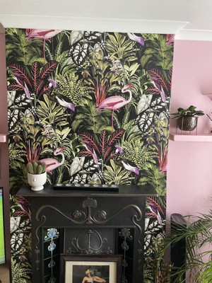 Midnight Tropic Green Tropical Paste The Wall Wallpaper : Target
