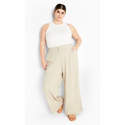 Women's Plus Size Nala Pant - Stone | City Chic : Target