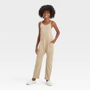 Grayson Threads Big Girl Taupe Relaxed Romper - Beige : Target