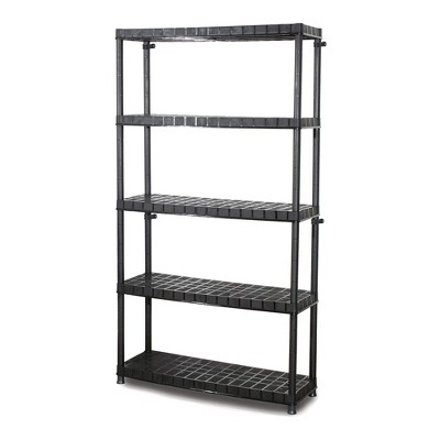 Ram Quality Products Optimo 16 Inch 5 Tier Plastic Storage Shelves ...