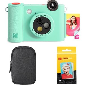 Kodak Smile+ 10MP Digital Instant Print Camera, Zink Photo Paper & Case ...