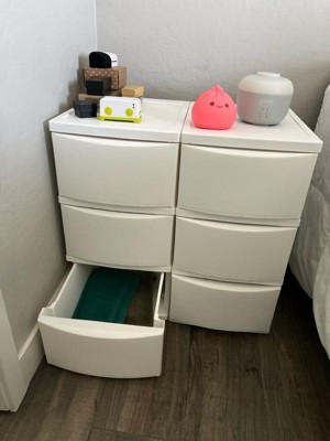 Iris 3 Drawer Plastic Storage Chests White : Target