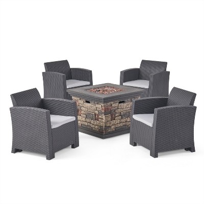Christopher Knight Home Rosedale Outdoor Faux Wicker And Lightweight ...
