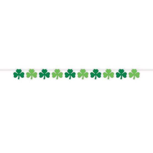 Beistle Shamrock Streamer, 6.25" X 7', (2/pkg) Multicolored : Target