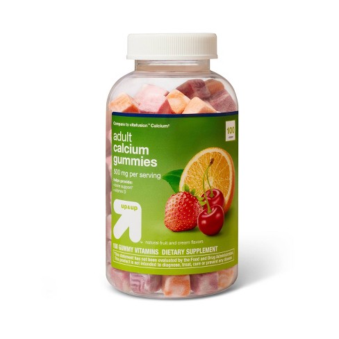 Calcium Gummies - Orange, Strawberry & Cherry - 100ct - Up&up™ : Target