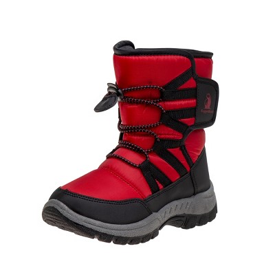 Rugged Bear Little Kids Boys Snow Boots - Red/black, 12 : Target