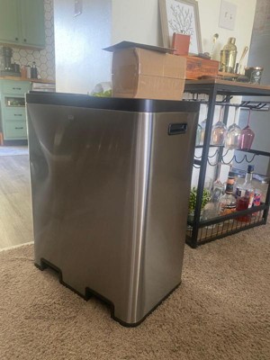 Eko 30l+30l Stainless Steel Essential Plus Recycler Step Trash Can : Target