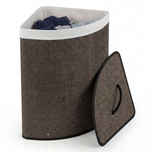 Costway 19 Gal Capacity Clothes Hamper Bamboo Laundry Hamper with ...