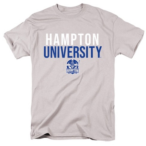 Campus Lab Hampton University Official Stacked Adult T-shirt, Silver ...