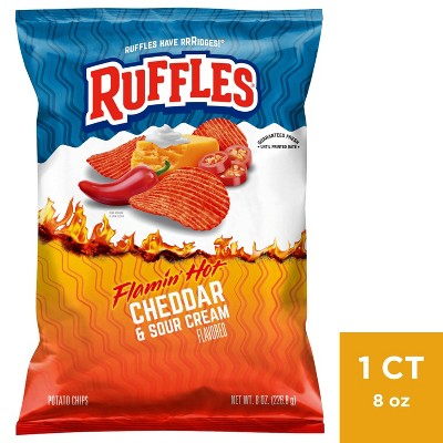 Ruffles Flamin' Hot Cheddar Sour Cream - 8oz : Target
