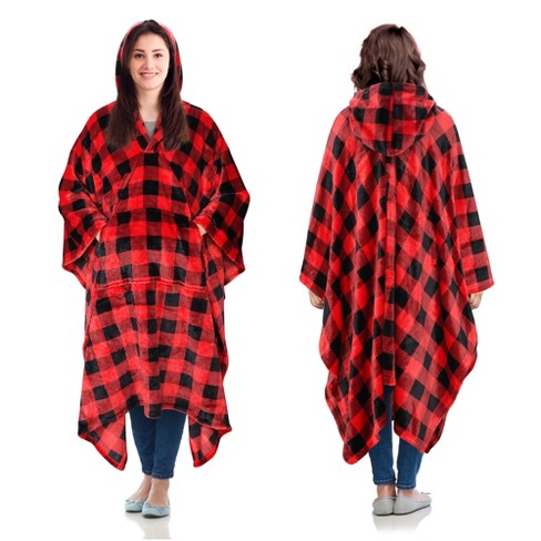 Catalonia Hooded Wearable Blanket For Adult Women Men, Fleece Wrap ...