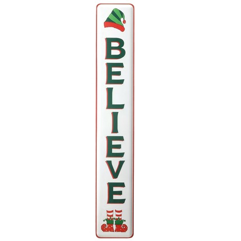 47" "believe" Vertical Holiday Wall Sign - National Tree Company : Target