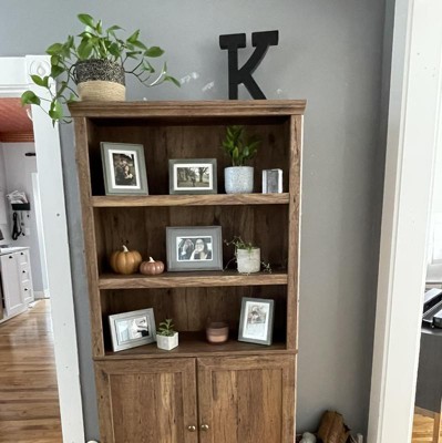70" 5 Shelf Bookcase With Doors Black - Sauder : Target