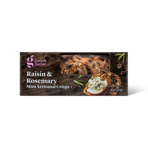 Raisin And Rosemary Mini Artisanal Crisps - 5.3oz - Good & Gather™ : Target