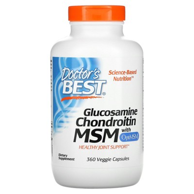 Doctor's Best Glucosamine Chondroitin Msm With Optimsm, 360 Veggie ...