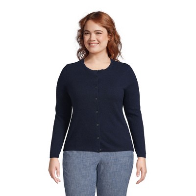 Lands' End Women's Plus Size Cashmere Cardigan Sweater - 1x - Fresh ...