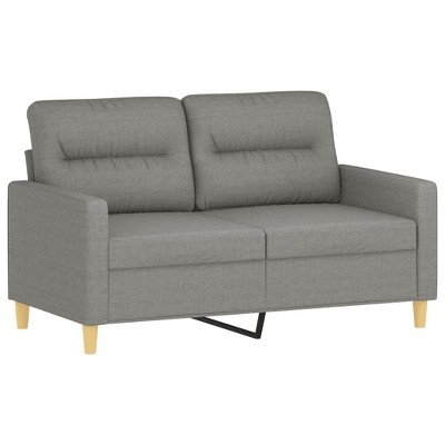 Vidaxl Modern 2-seater Sofa In Dark Gray Fabric - Spacious And ...