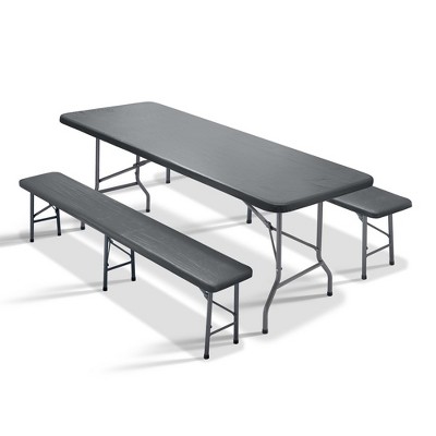 Tablecover With Bench Covers -fitted With Elastic Vinyl With Flannel ...