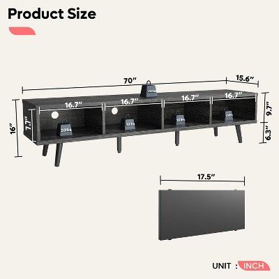 Save 35% • Bestier 70 inch Mid-Century Modern TV Stand for TVs up to 70 ...