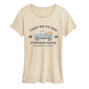 Women's - Instant Message - Pumpkin Patch Truck Short Sleeve Graphic T ...