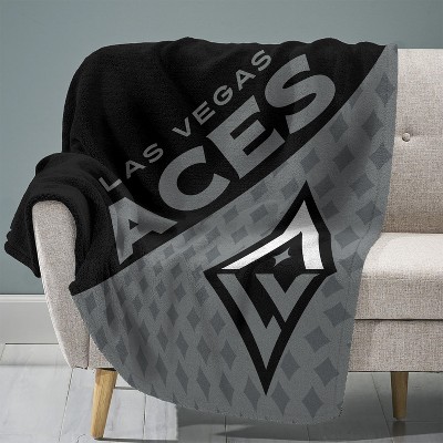Sleep Squad Las Vegas Aces Logo 60 X 80 Raschel Plush Blanket : Target