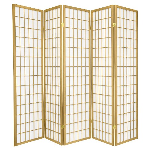 Oriental Furniture 6' Tall 5 Panel Window Pane Special Edition Gold ...