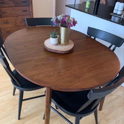 Astrid Mid-century Round Extendable Dining Table Natural Brown ...