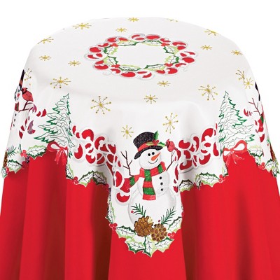 Collections Etc Snowman Family Christmas Table Linens Square : Target