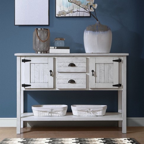 48 Inch Farmhouse Console Table, Entry Table With 2 Drawers And ...