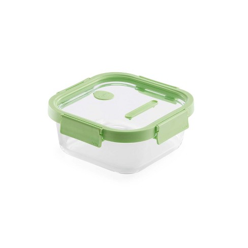 Lekue 100% Airtight Square Glass Food Storage Container : Target