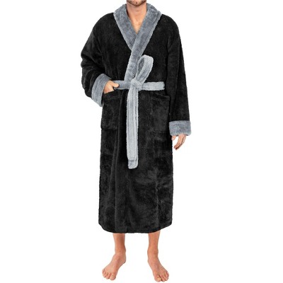 Pavilia Mens Soft Robe, Plush Fluffy Fleece Bathrobe Men, Long Faux ...