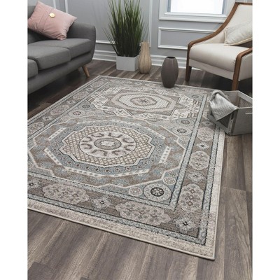 Rugs America Emali Ea40a Almond Vintage Farmhouse Tan Area Rug, 5'x7 ...