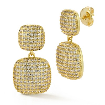 Sphera Milano Pave Rounded Square Drop Earrings : Target