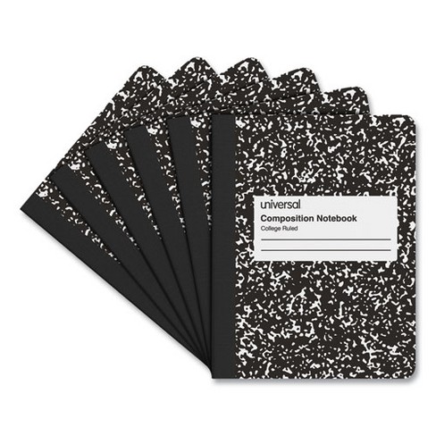 Universal Composition Book, Medium/college Rule, Black Marble Cover ...