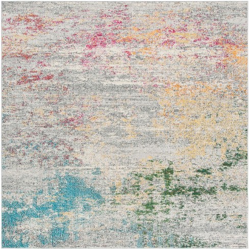 Madison Mad440 Power Loomed Area Rug - Grey/gold - 5'x5' - Safavieh ...