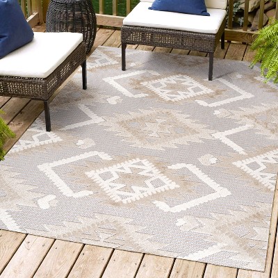 Jonathan Y Slant Modern Abstract Beige/gray 4 Ft. X 6 Ft. Area Rug : Target