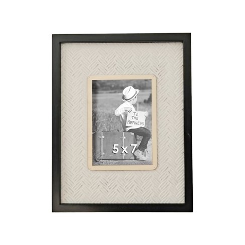 Vip Wood 13.5 In. White 5x7 Weaving Photo Frame : Target