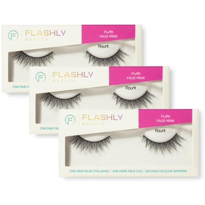 Flashly Beauty - Fluffit Faux Mink - False Eyelashes - Flaunt - Black ...