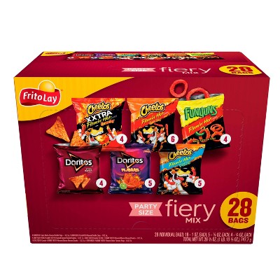 Frito-lay Spicy Snacks Fiery Mix Mega Size Variety Pack - 42ct/42oz ...
