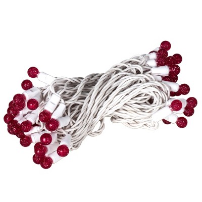 Vickerman 50 Magenta G12 Led Light On White Wire, 25' Christmas Single ...