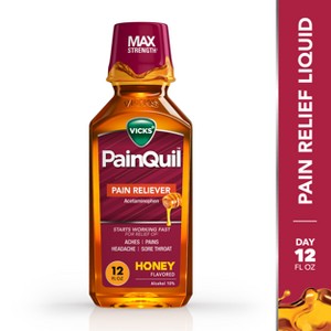 Vicks PainQuil AM Liquid - Acetaminophen - Honey - 12 fl oz : Target