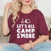 Simply Sage Market Women's Let's All Camp S'more Short Sleeve Graphic Tee - Xs - Maroon : Target